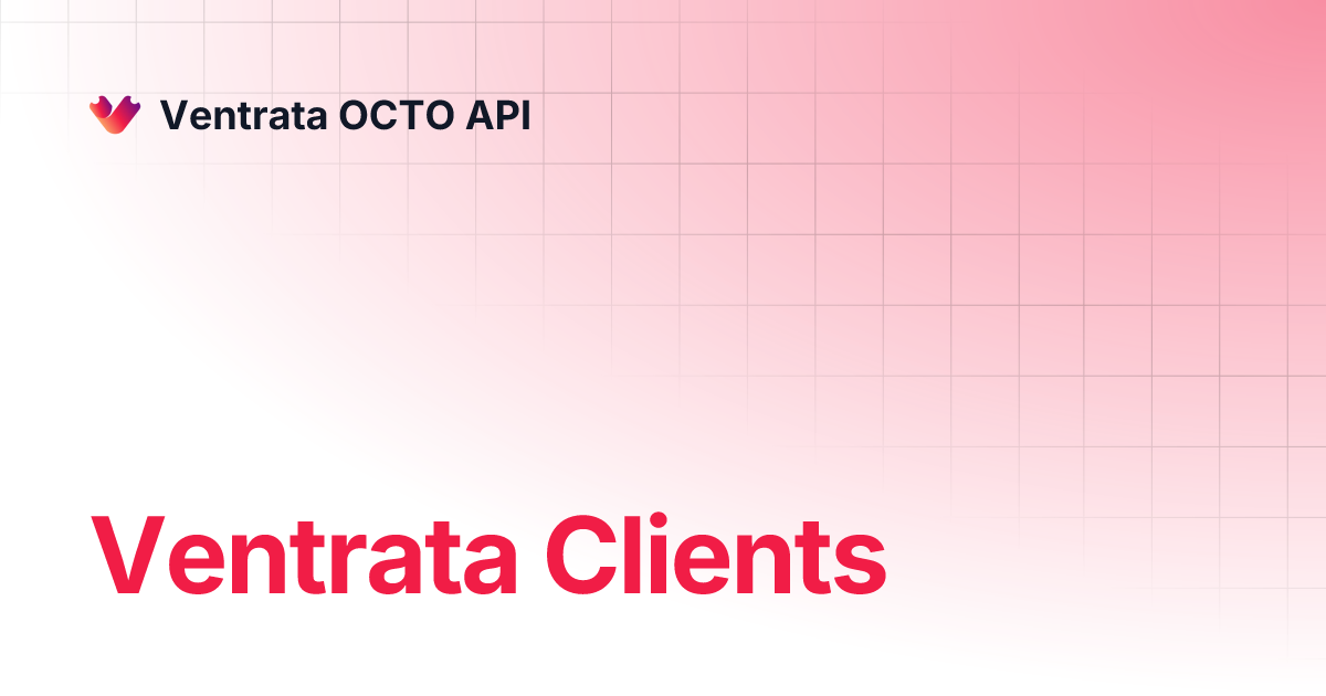 Ventrata Clients | Ventrata OCTO API